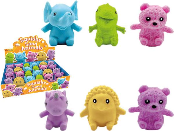 24x Squishy Sand Animals
